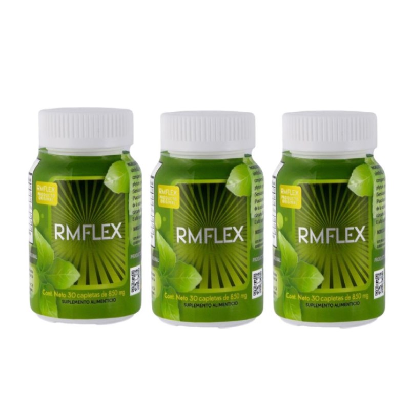 3 Frascos RMFLEX original 30 capletas 850mg