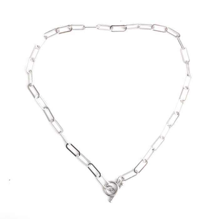 Collar Cadena Mujer Eslabon Basico Simple Dama Eslabones Sencillos ...