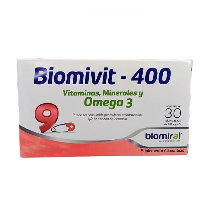 Biomivit 400 Vitaminas Minerales Biomiral 30 Cap