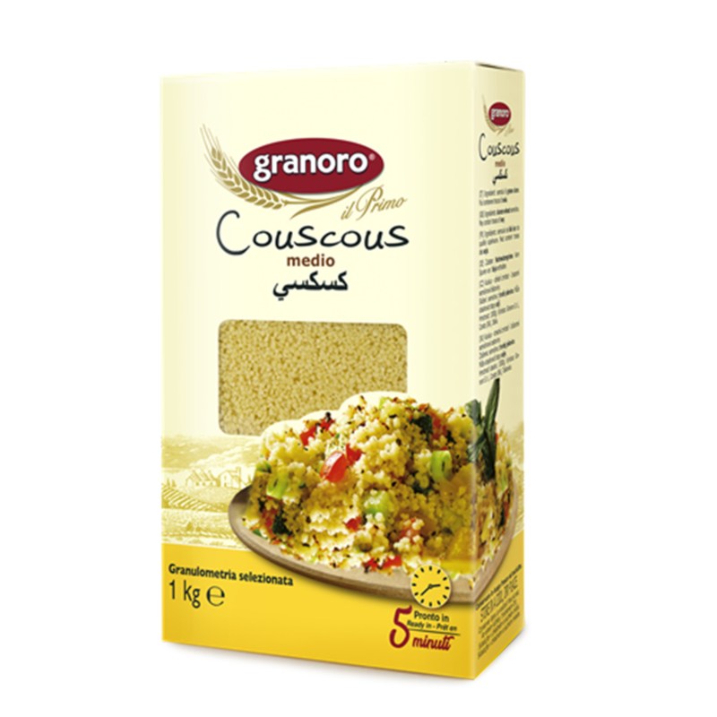 Cous Cous Caja con 2 Piezas Granoro Hecho de Trigo y Precocido para ...
