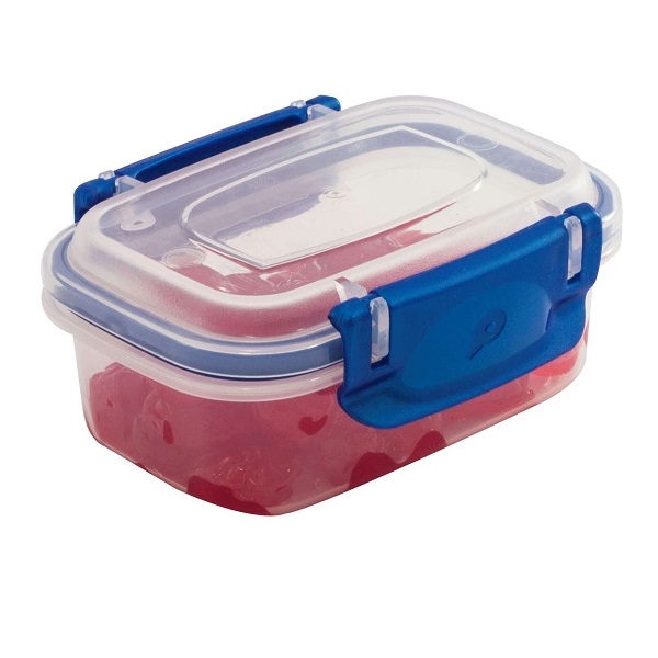 Contenedor Plástico Clip & Lock Rectangular Azul Polimes Ca02tl