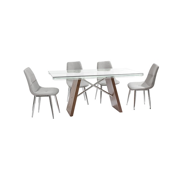 Mesa de Comedor Warren Nogal Claro - Kessa