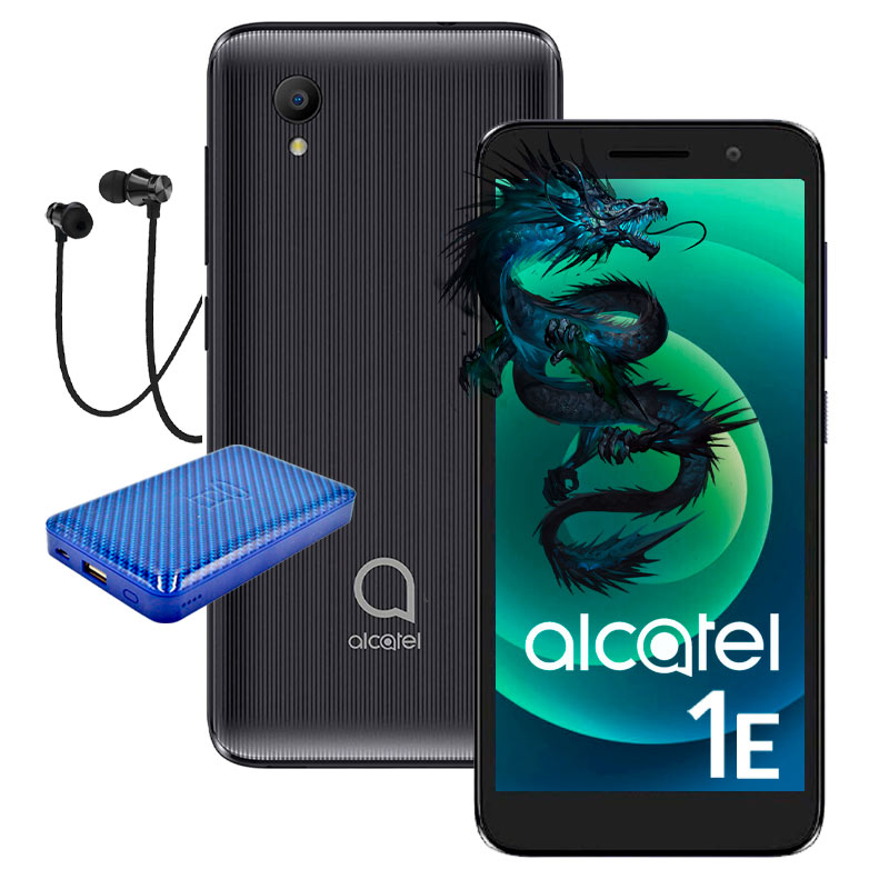 Celular Acatel 1 5033 E 16-1GB Negro + Power Bank + Audifonos