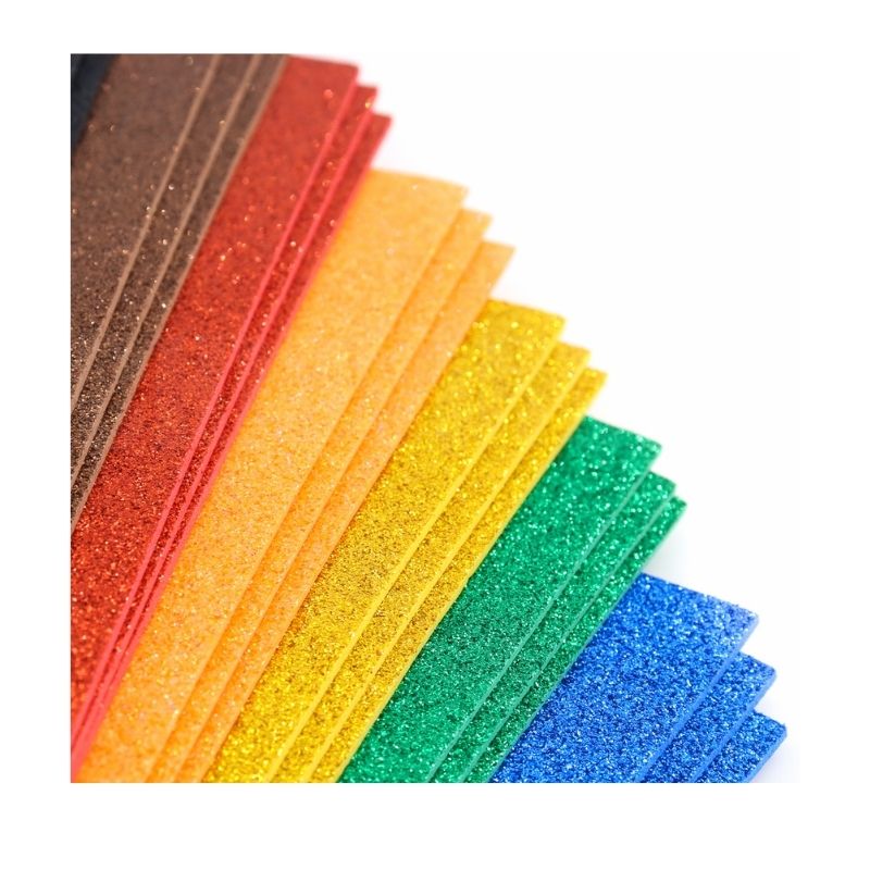 Foamy Diamantado Tamaño Carta Paquete 24 Piezas 8 Colores