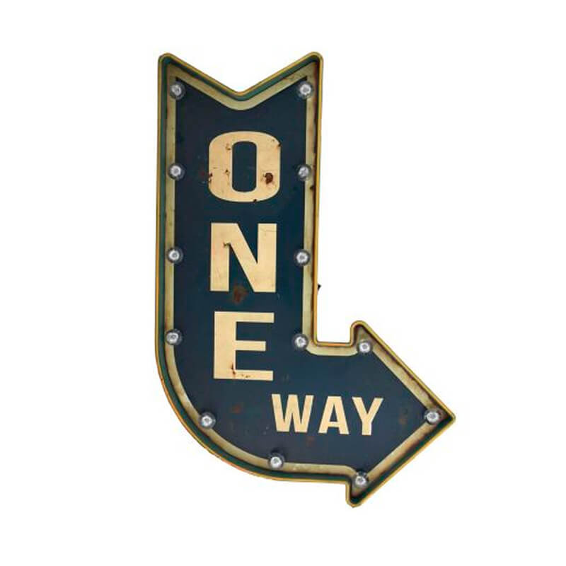 Letrero One Way S/b Anuncio