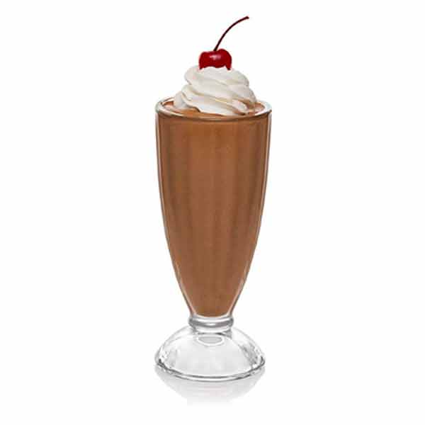 Vaso malteada de vidrio 350 ml crisa 2212 - 1 pieza