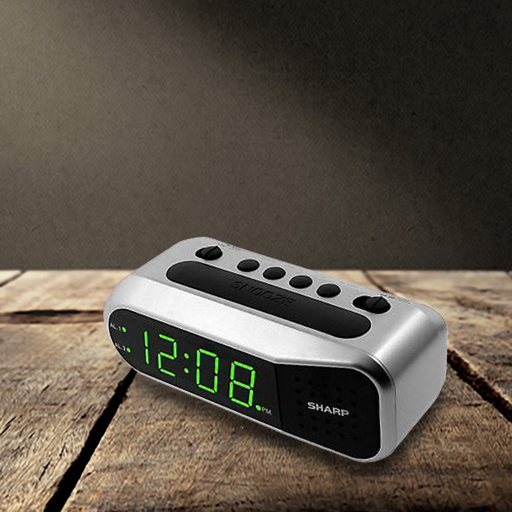 Reloj Despertador Sharp Mod. SPC100D Plata Reacondicionado