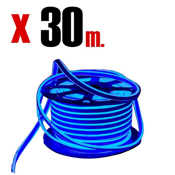 Kit Neon Flex Led 110v 30mts Azul Ip65