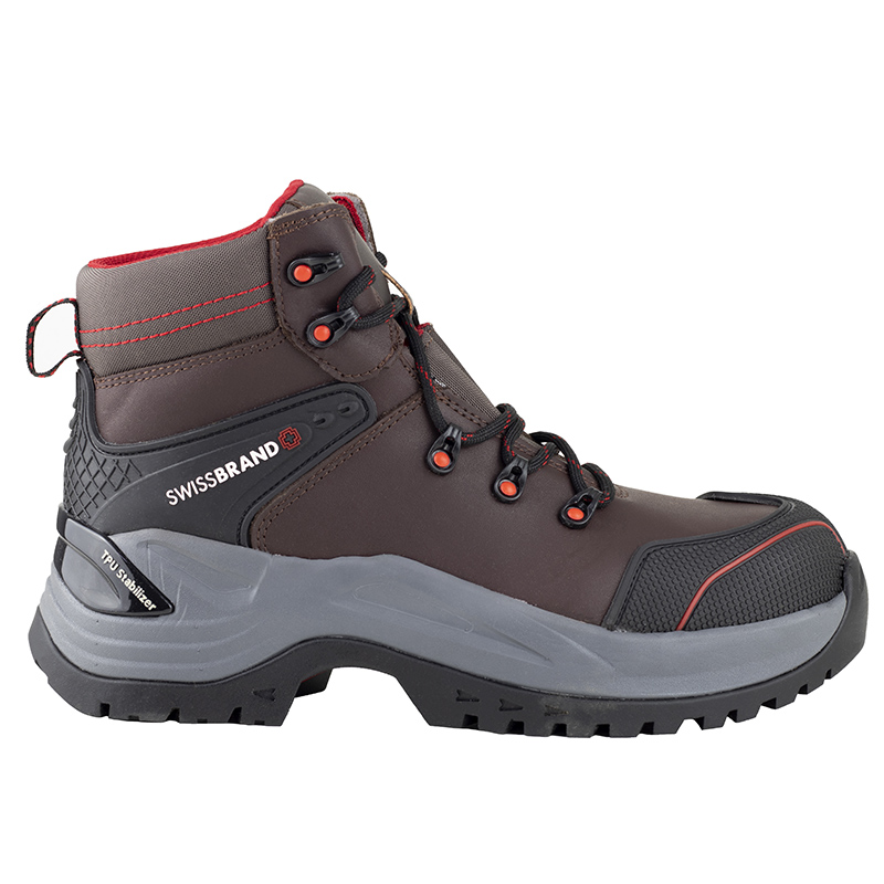 BOTAS PARA TRABAJO SWISSBRAND DUAL DENSITY 920 CAFÉ HOMBRE