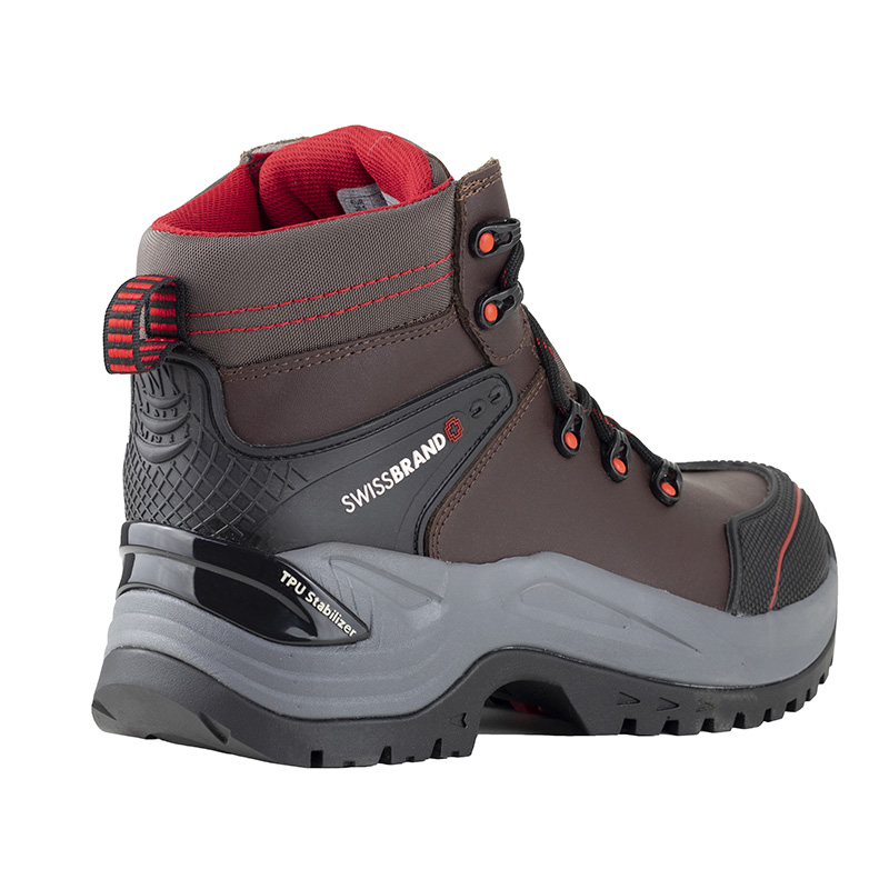 BOTAS PARA TRABAJO SWISSBRAND DUAL DENSITY 920 CAFÉ HOMBRE