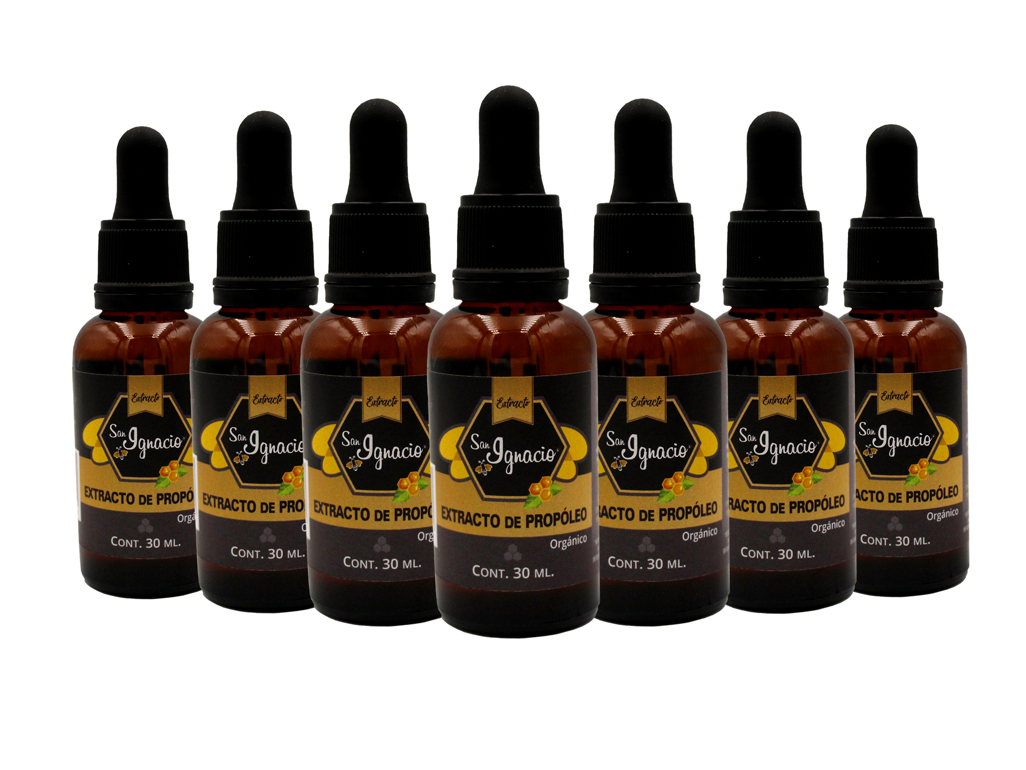 10 pack Extracto De Propóleo Orgánico San Ignacio Gotero 30ml