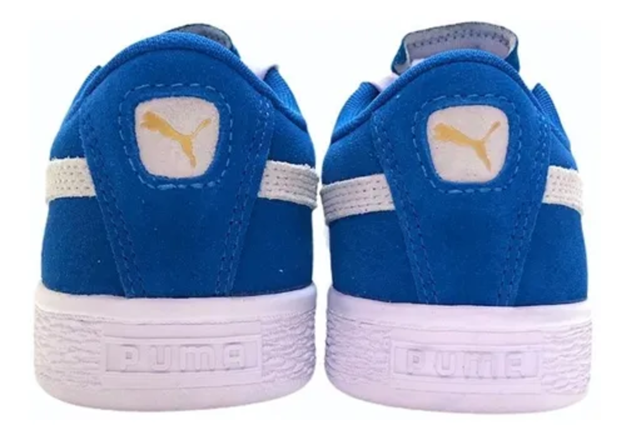 Tenis Puma Suede color azul de gamuza para niño