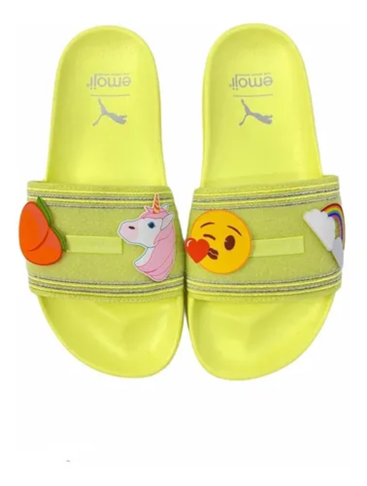 Chancla Puma Amarilla de emojis para dama