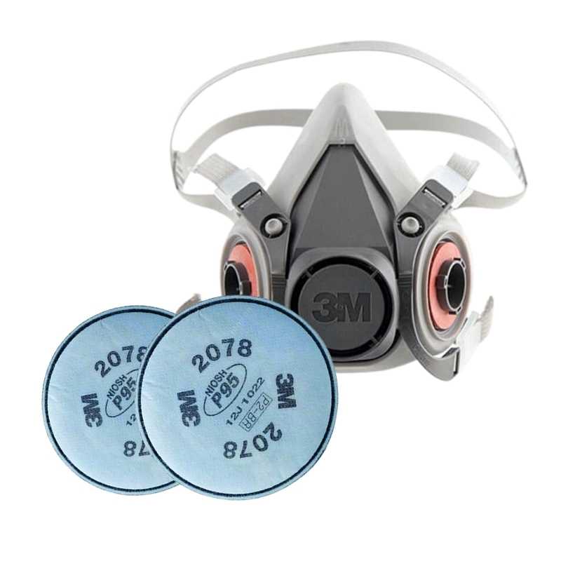 Respirador Media Cara Mascarilla 3m 6200 + 2 Filtros 3m 2078