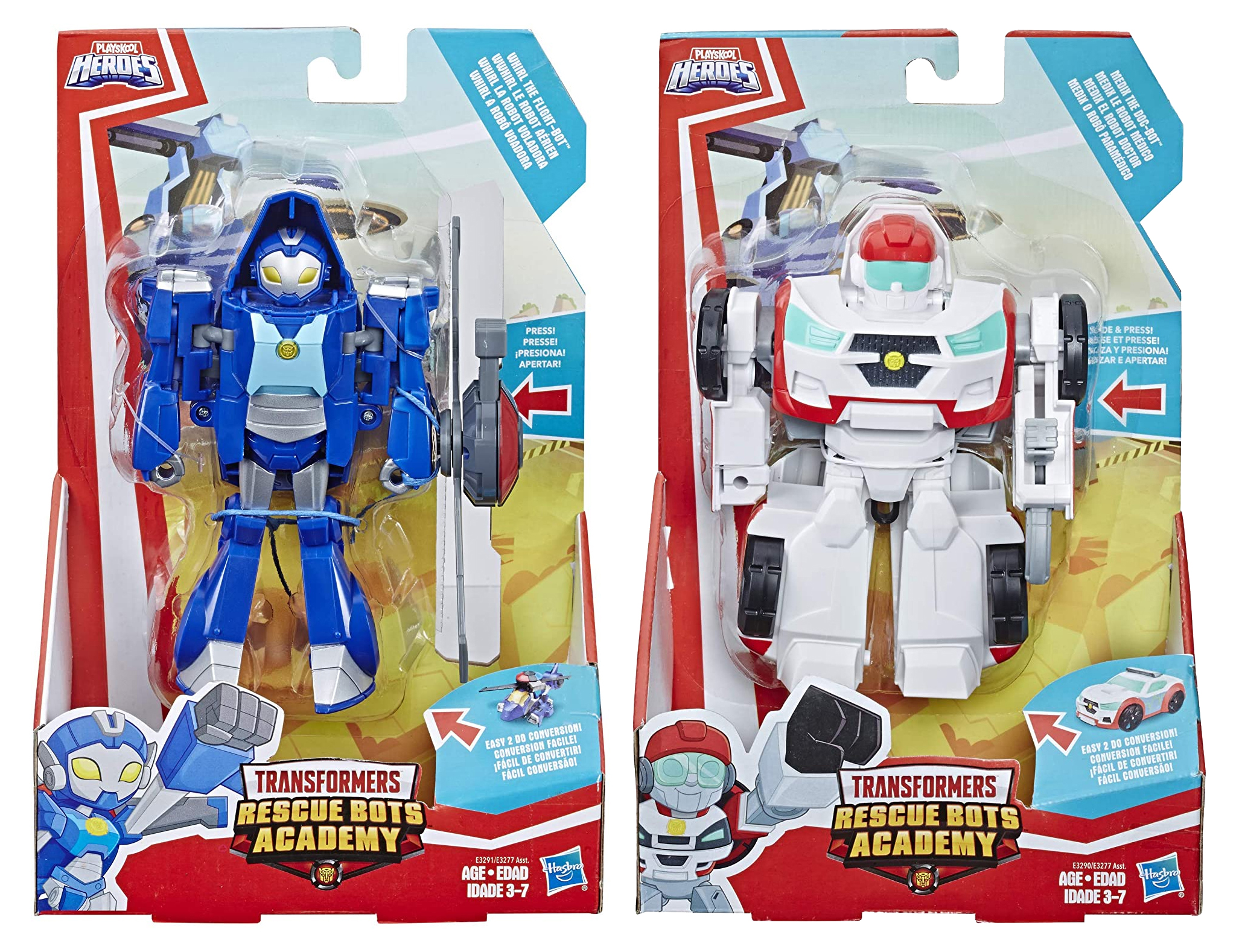 Transformers Rescue Bots Academy Whirl y Medix Pack 2 Figuras 17 cm Hasbro
