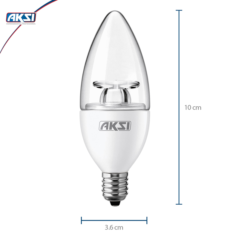 Pack de 10 Focos LED AKSI VELA 4W Luz Blanca Base E12