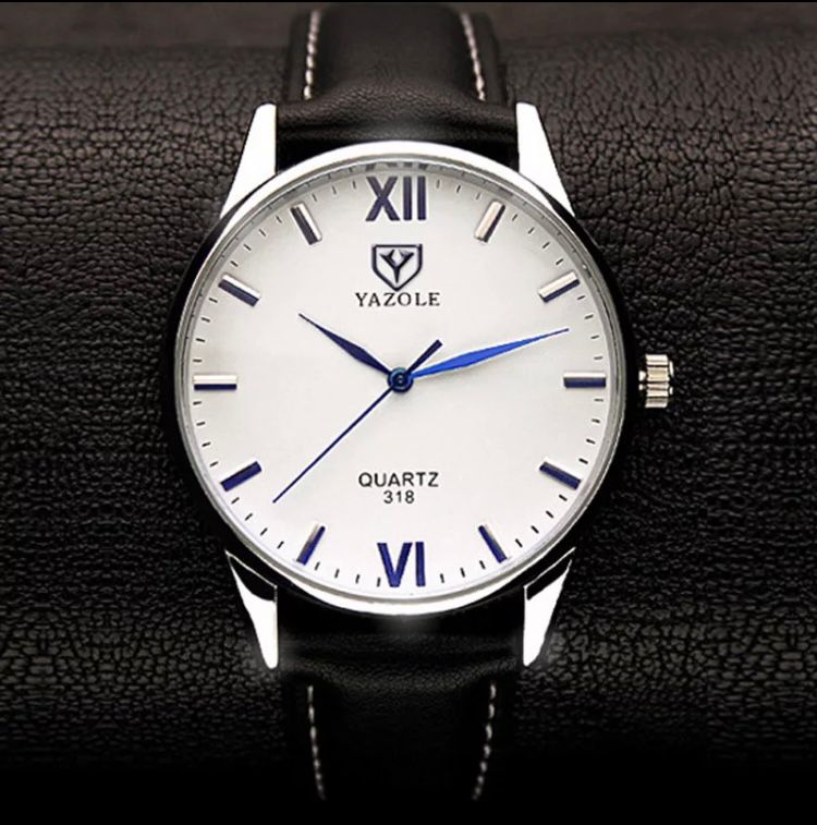 Reloj Para Caballero Marca Yazole D318 Diseño Elegante Y Moderno Piel Vinil