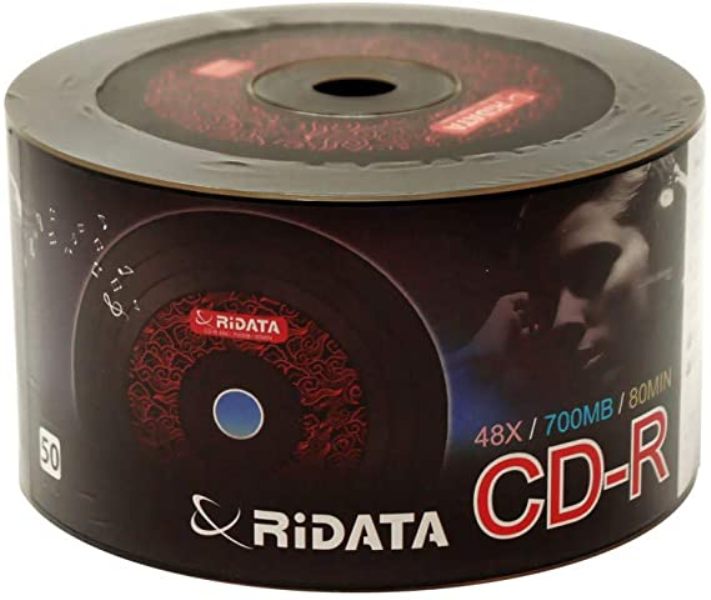 CD-R BLACK VINILO MARCA RIDATA 50 PIEZAS