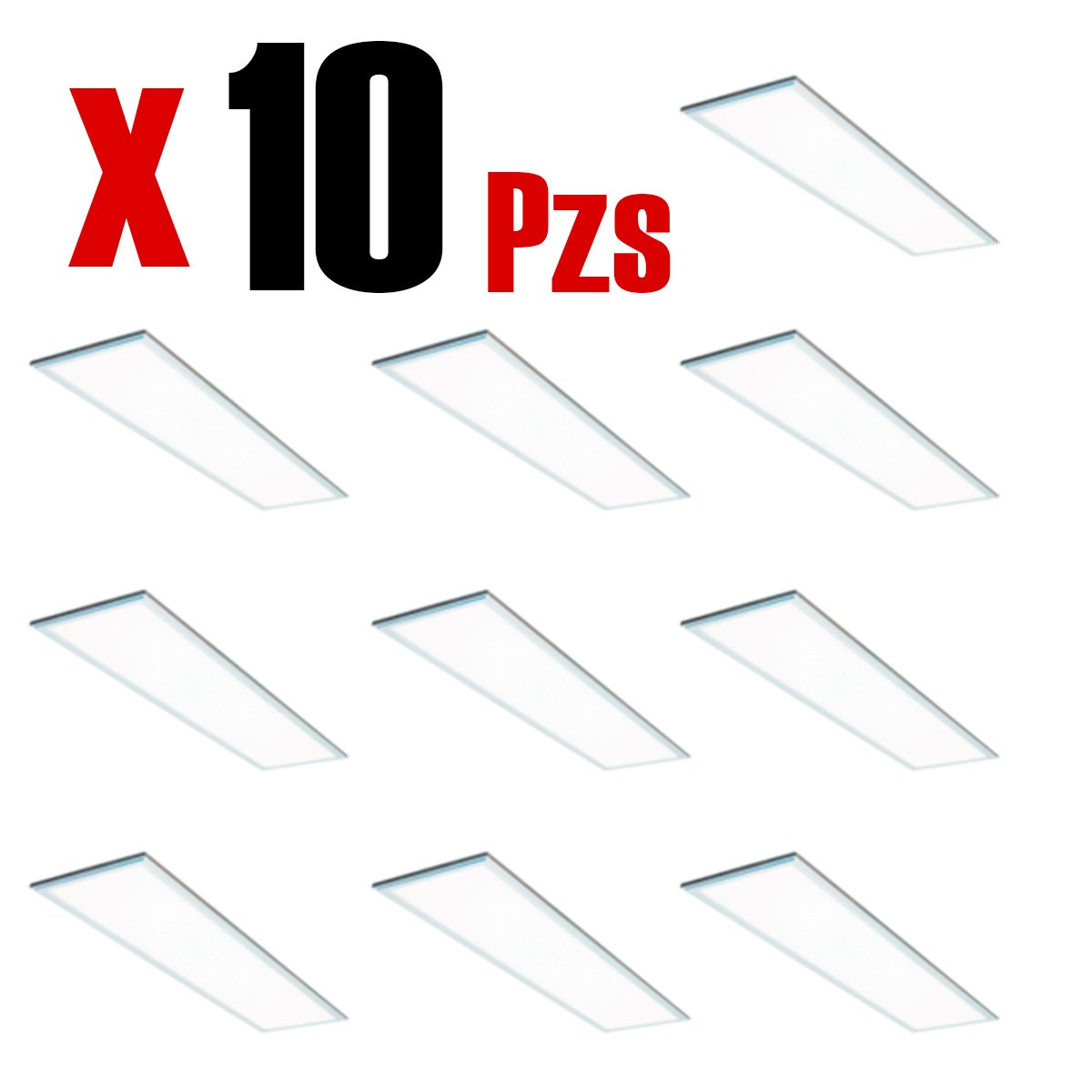 Panel Led 120x30 Cm 40w 10 Pz