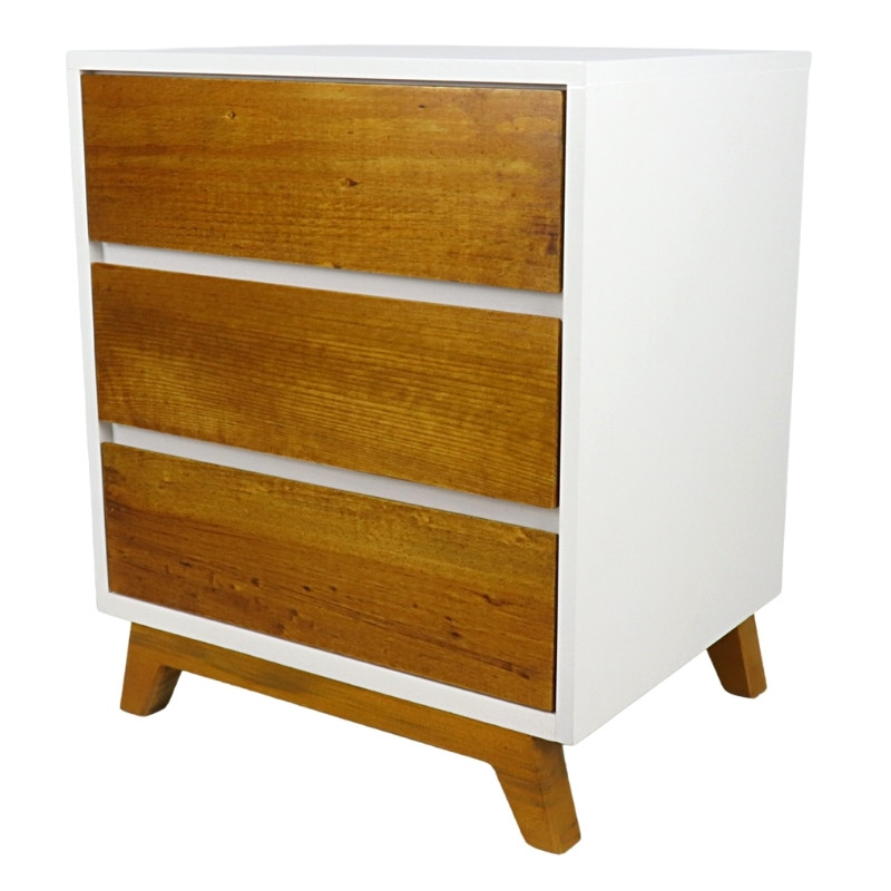 Buros Modernos Mesa Lateral de Servicio con 3 Cajones Nórdico ...