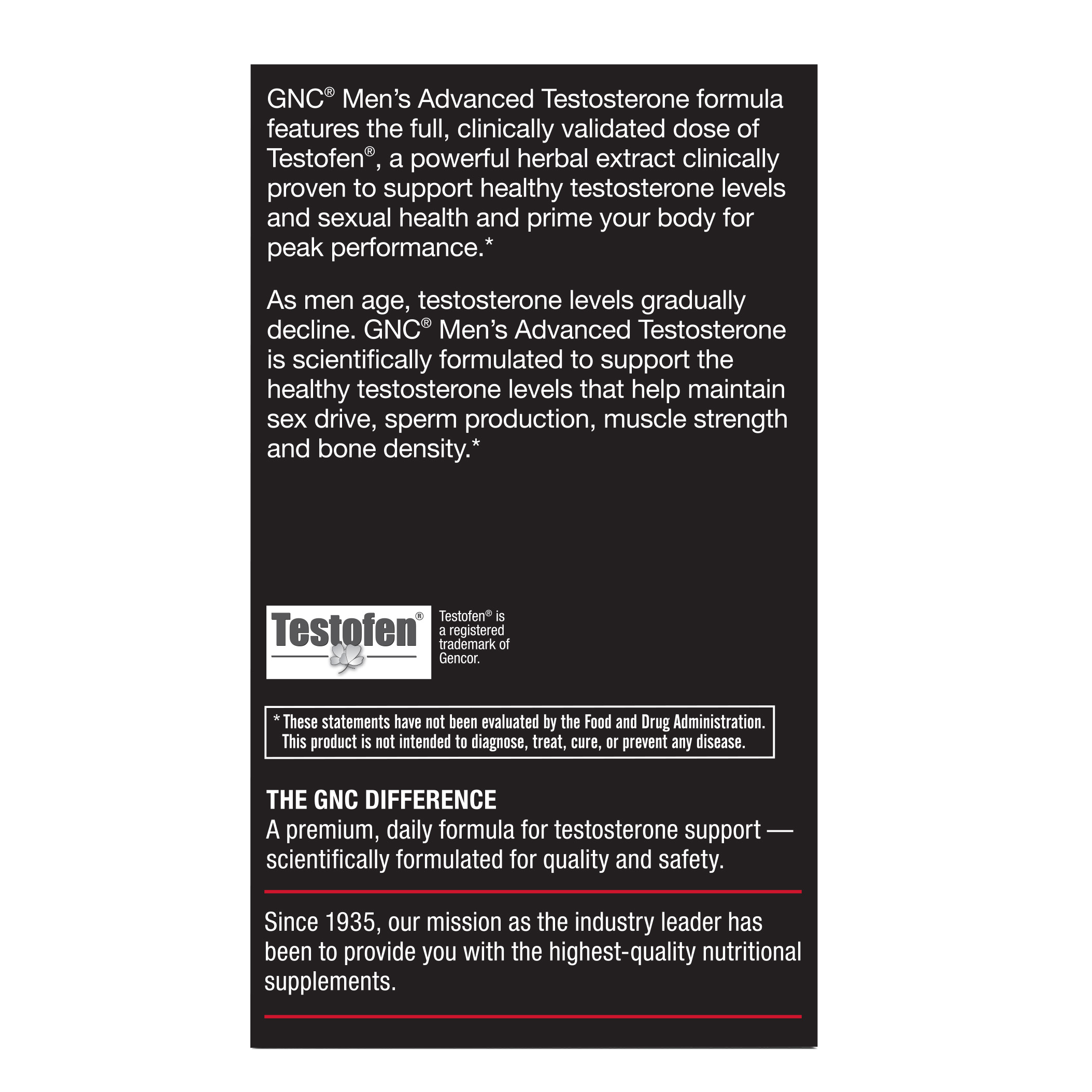 GNC Advance Testosterone Testosterona