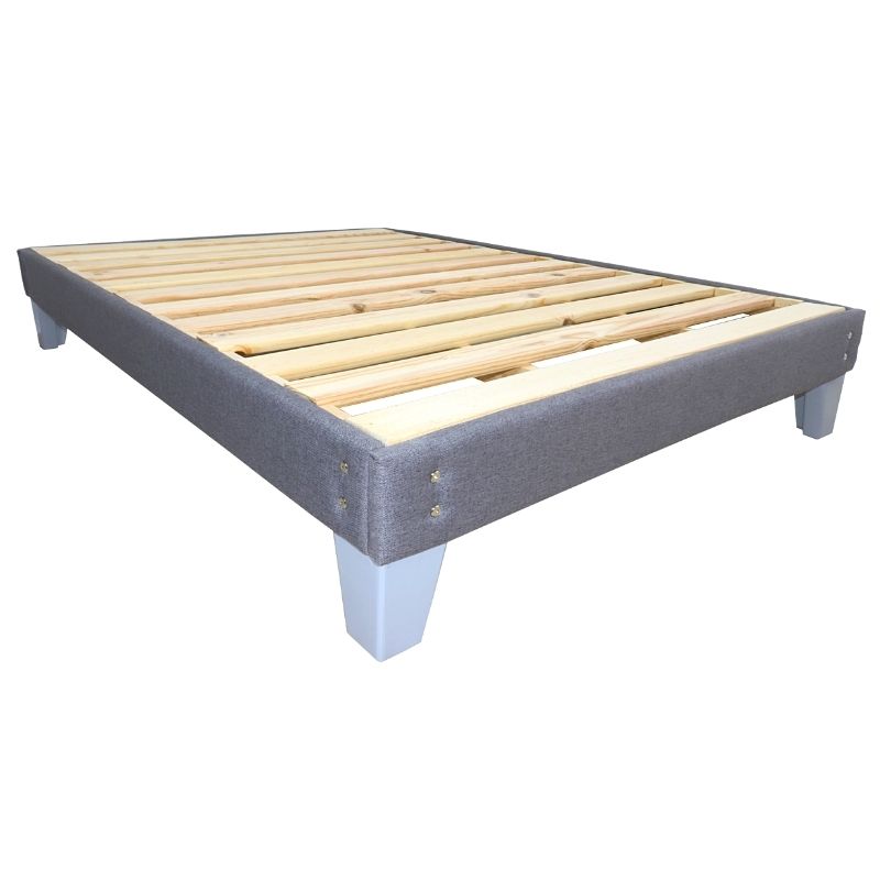 Base Armable Queen Size Cama de Madera Sólida Box Spring color Gris ...