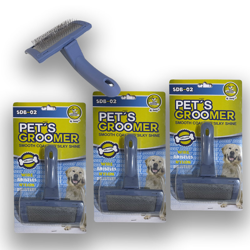 Combo Carda Perro 4 Pz Razas Medianas Cepillo Desenredador Perros