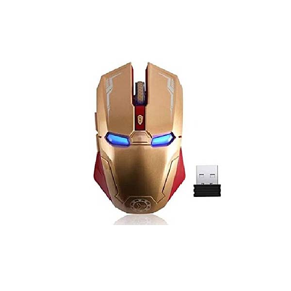 Mouse Inalámbrico Gamer Luz Led Iron Man