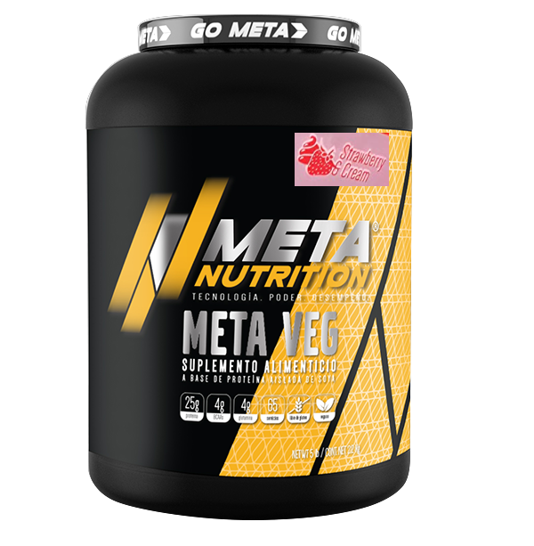 Proteina Meta Nutrition Meta Veg 5 Lbs Sabor Fresa