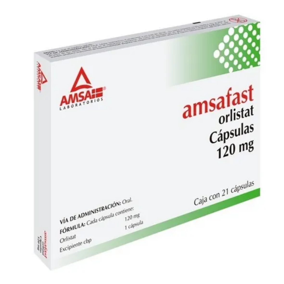 Amsafast 120 Mg 21 Capsulas- Control De Peso-
