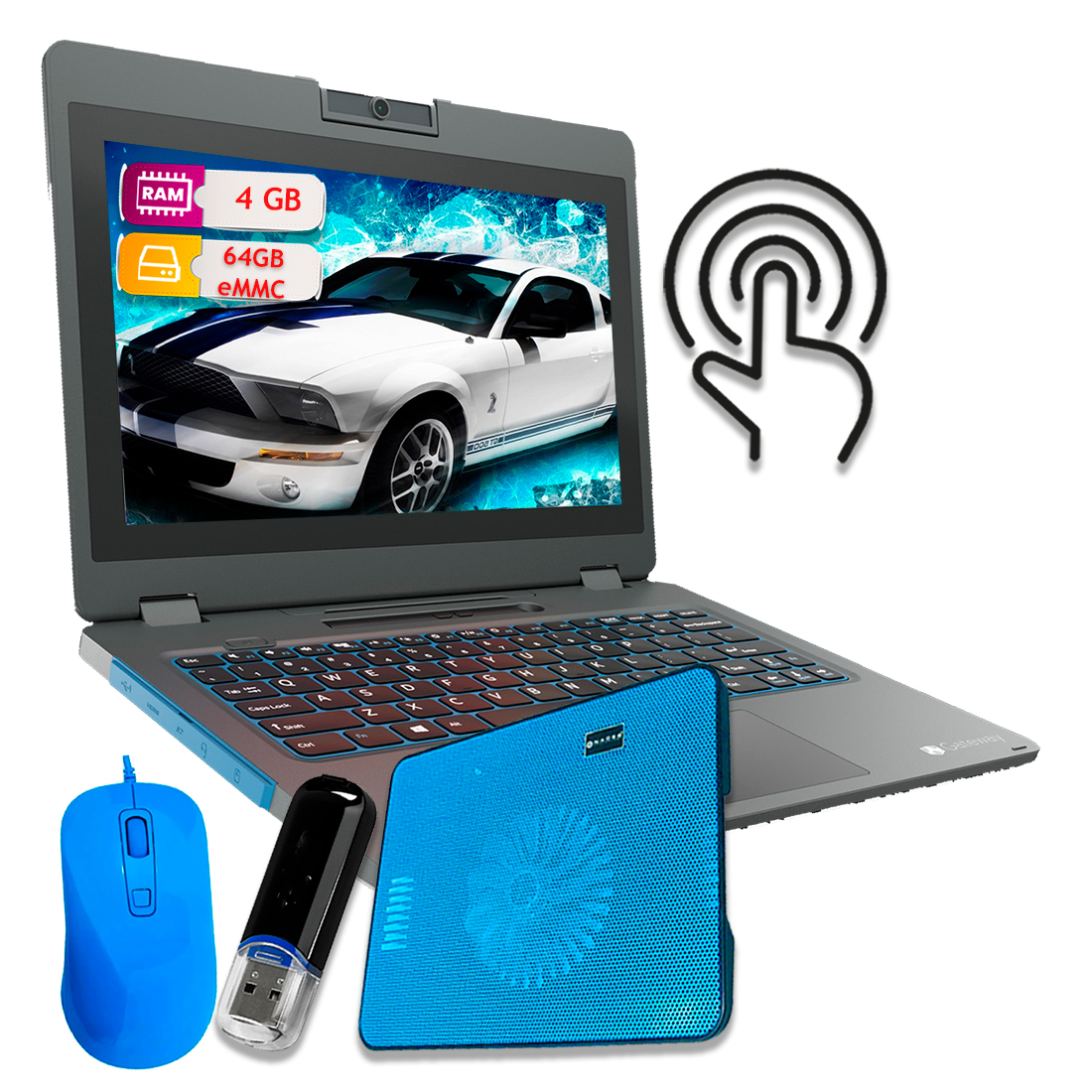 Laptop GATEWAY 64GB eMMC 4gb Portátil convertible 2 en 1 de 11,6 ...