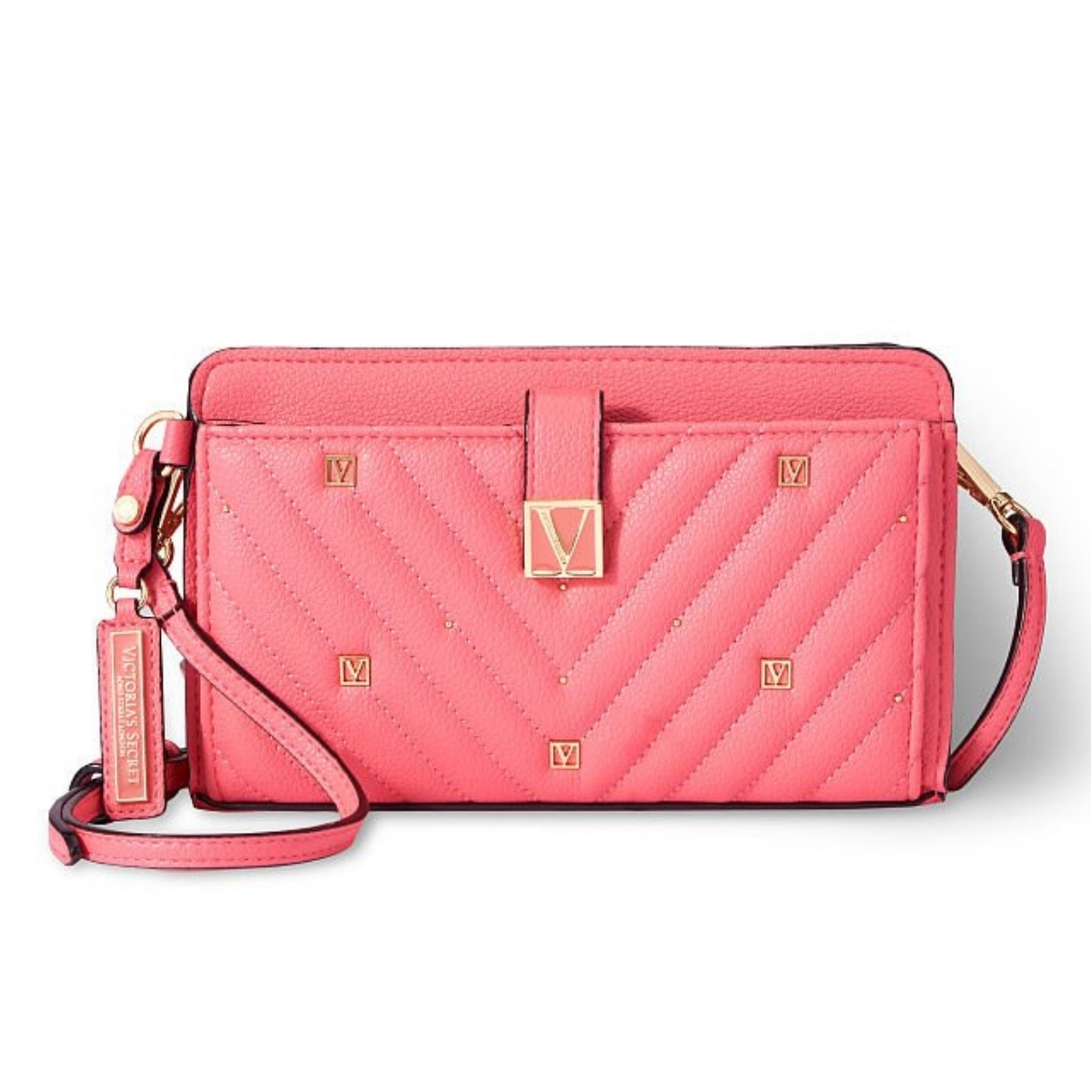 CROSSBODY 3 EN 1 CONVERTIBLE VICTORIAS SECRET HOT PEAONY CLUTCH