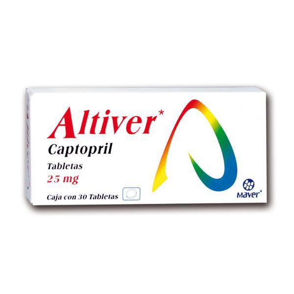 Altiver Captopril 25 mg -- 30 tabletas