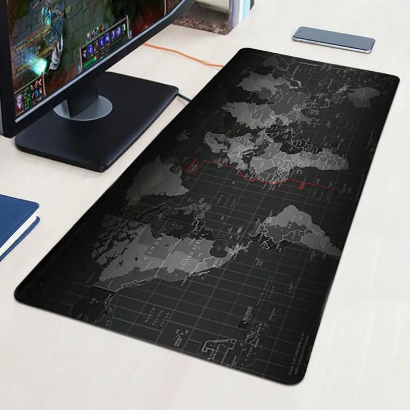 Mousepad Gamer mapa del mundo Para Teclado y Mouse