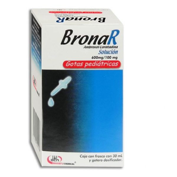BronaR Gotas pediátricas 100 mL -- Ambroxol / Loratadina