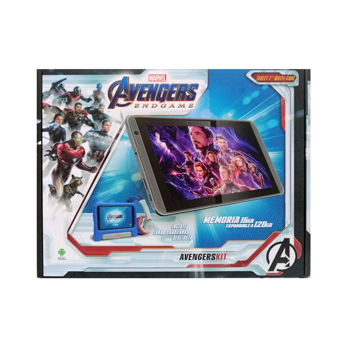 Kit Marvel Tablet 7'' + Audífonos + Bumper Disney