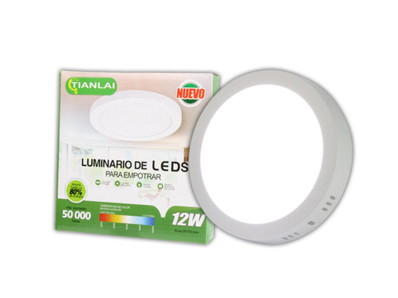 LAMPARA LED CIRCULAR 12W LUMINARIO EMPOTRABLE