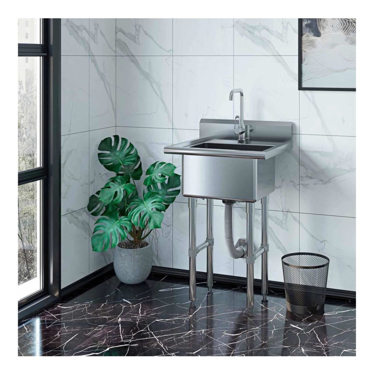 Lavabo De Cocina De Acero Inoxidable SJ Craft 980022657 SMS