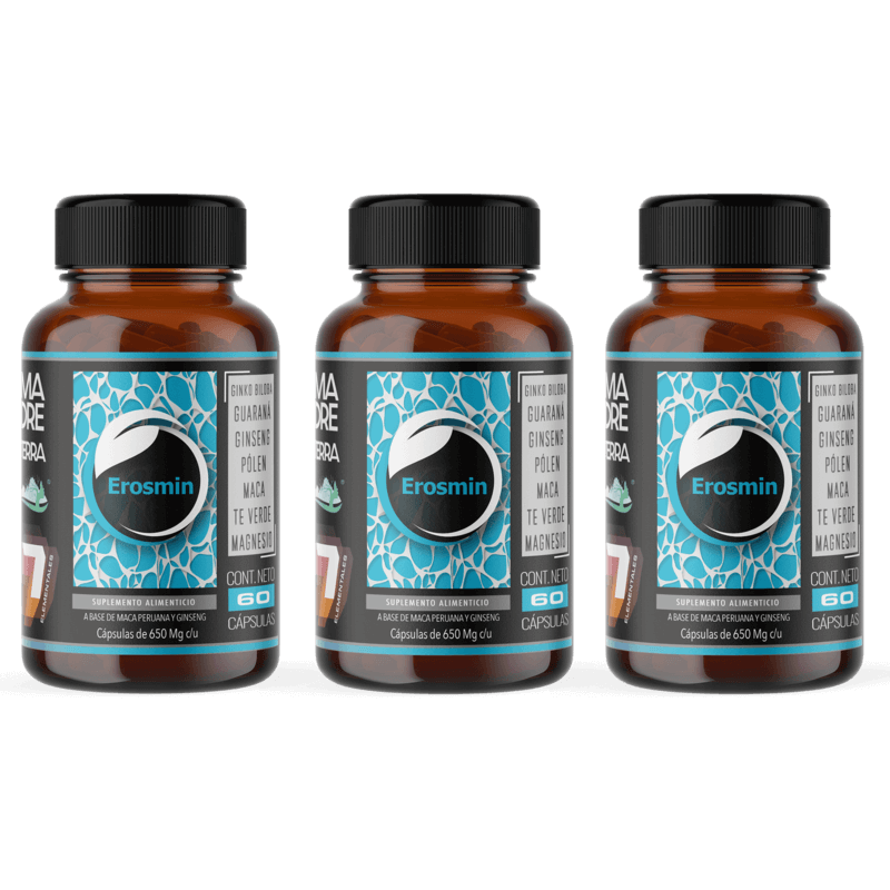 Erosmin Suplemento Frasco 180 Cápsulas Próstata Sana Erasmin