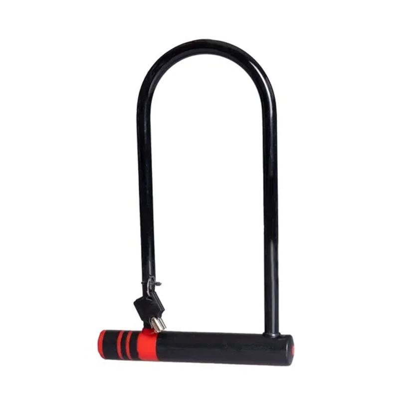 CANDADO DE ACERO TIPO U, CON 2 LLAVES TIPO BANCARIA, TRABA PARA LLANTAS