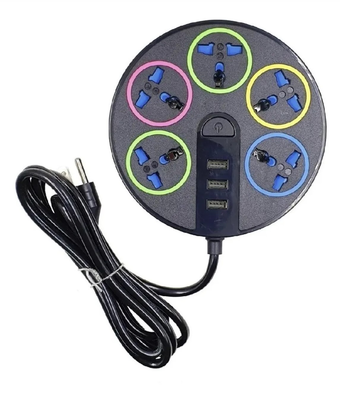 Multicontacto Extension 8 Enchufes Con Usb Supresor De Picos