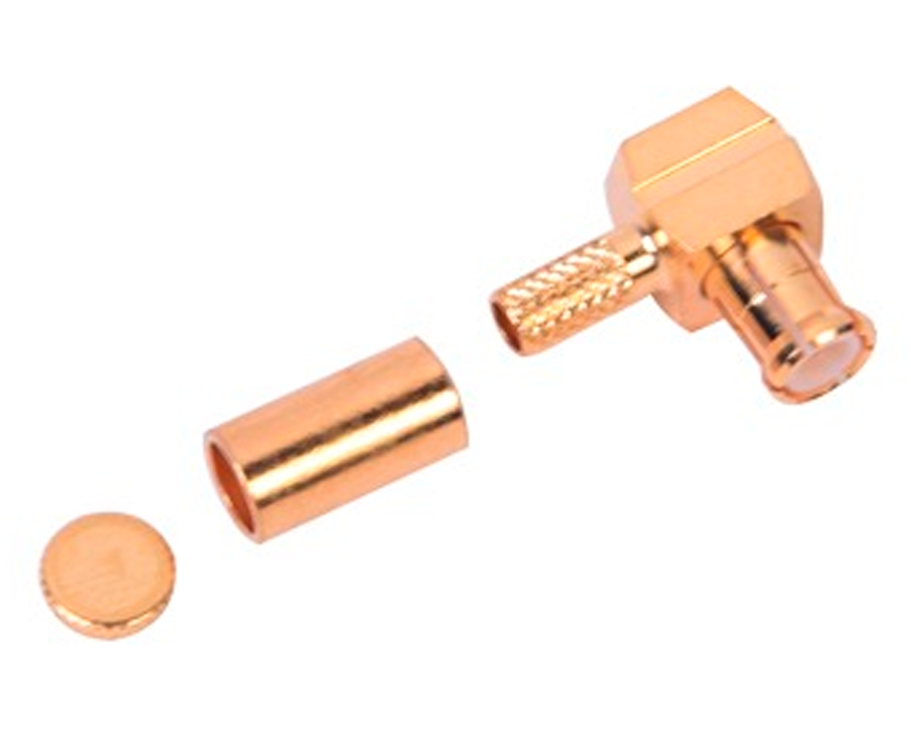 Conector MCX Macho en Angulo Recto de Anillo Plegable para Cable RG174 ...