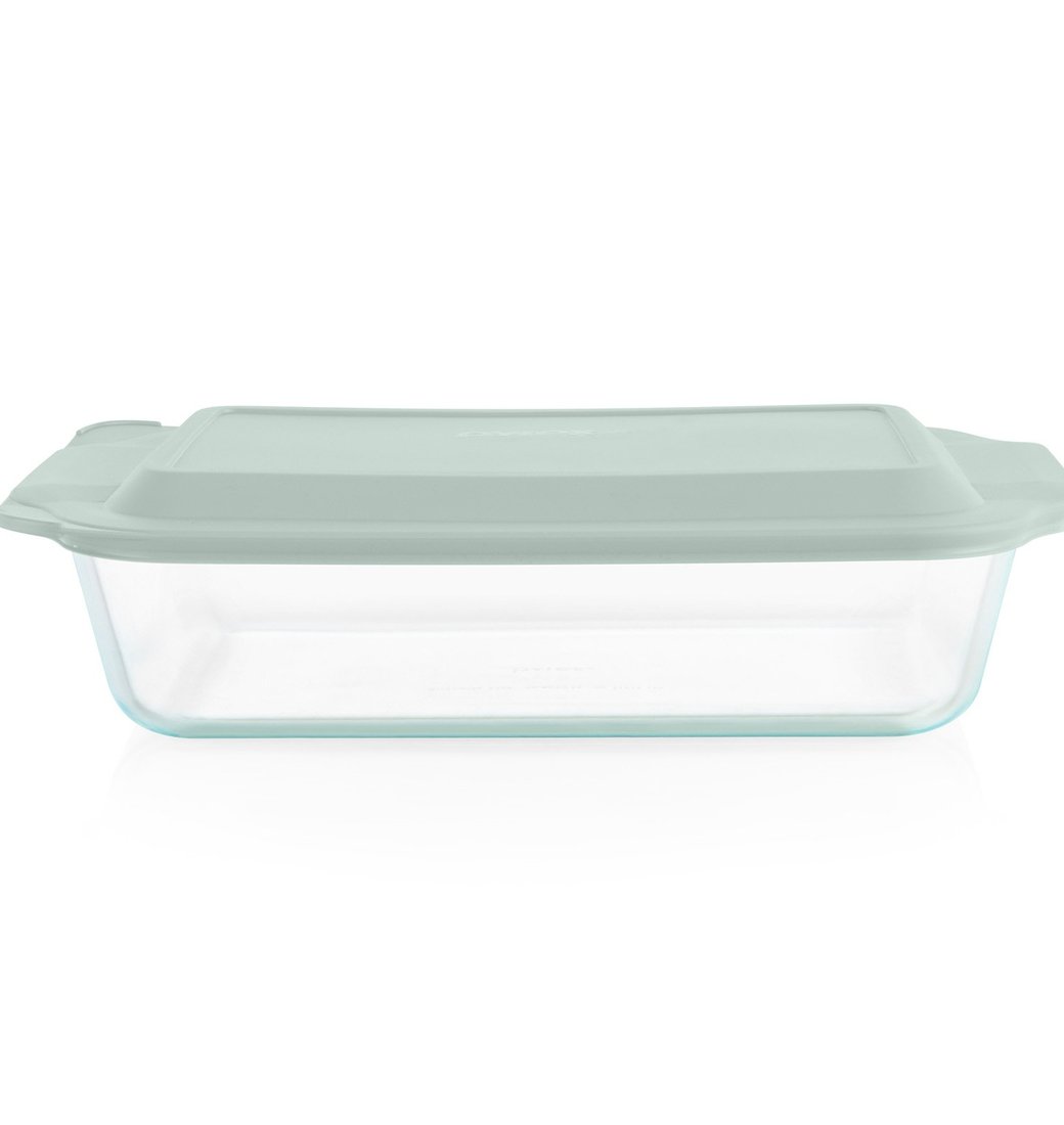 Refractario Rectangular de vidrio con tapa y bolso Portables Pyrex