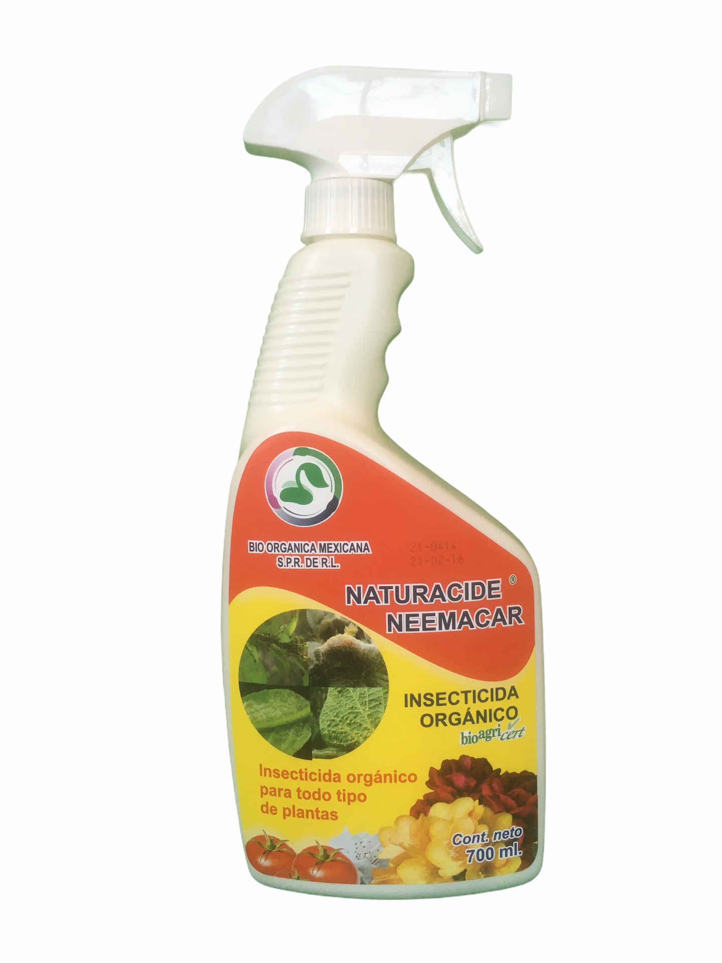 Extracto Orgánico de Neem para Plagas de las Plantas NEEMACAR 700 ml