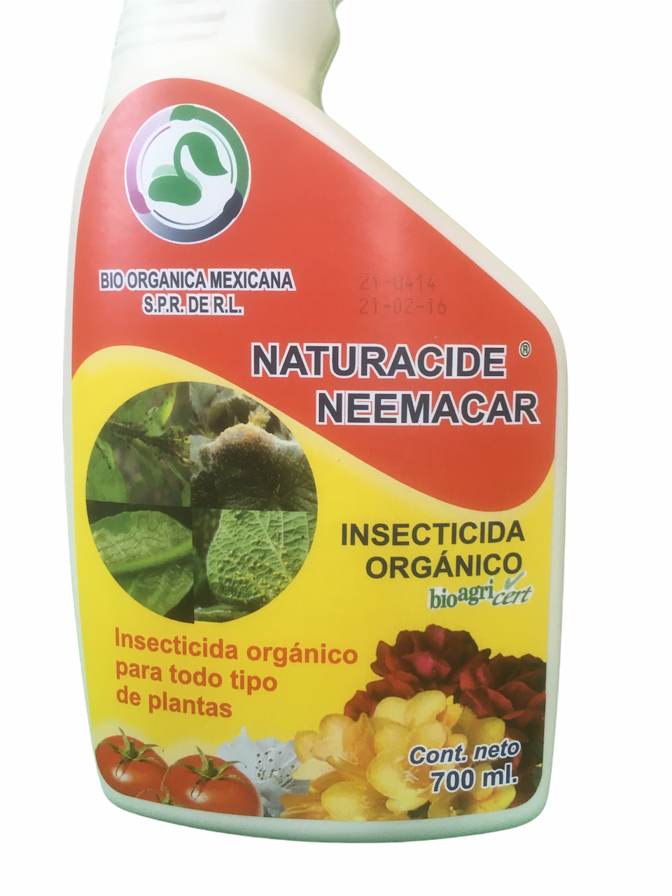 Extracto Orgánico de Neem para Plagas de las Plantas NEEMACAR 700 ml