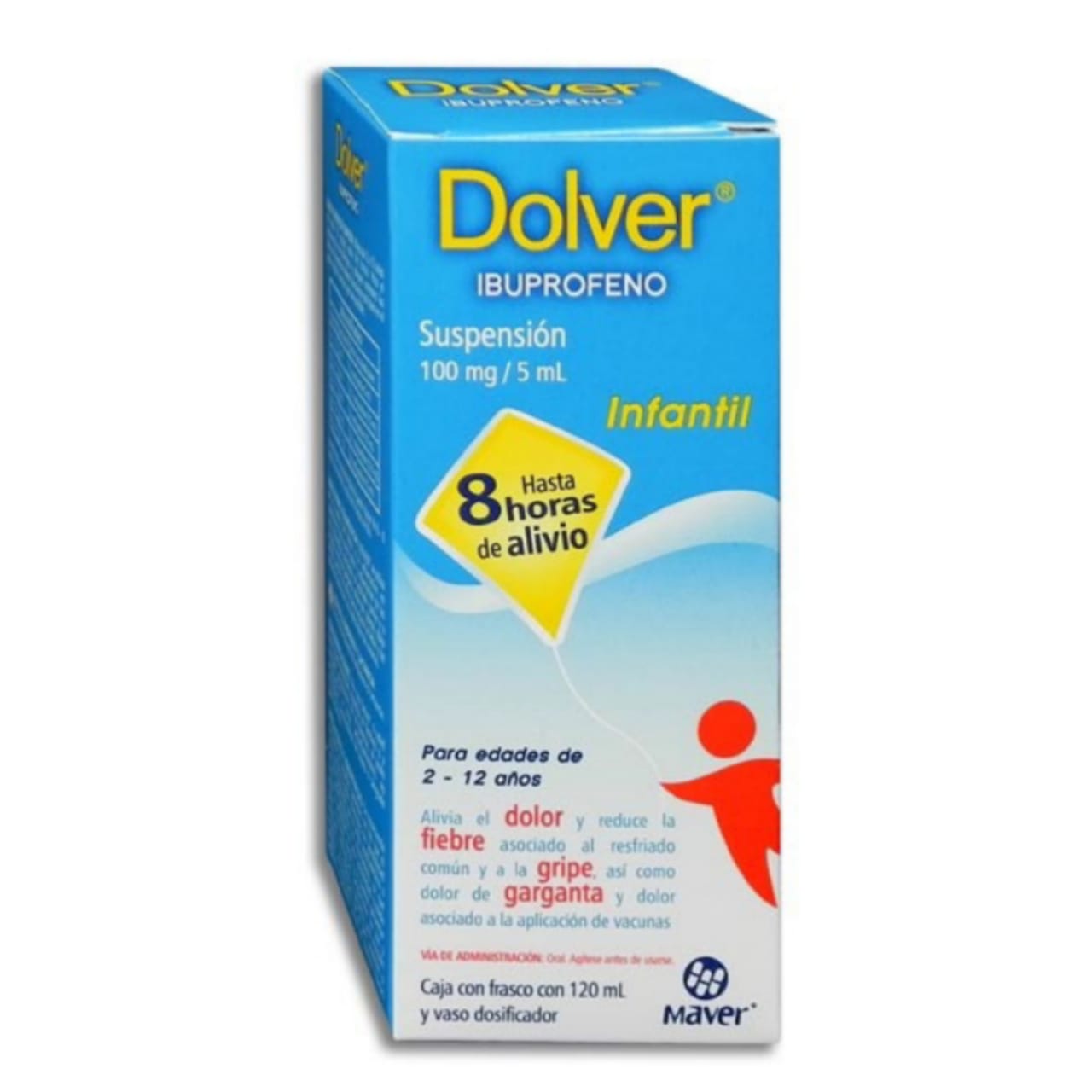 Dolver, Ibuprofeno Suspensión 2g/100ml Frasco Con 120ml