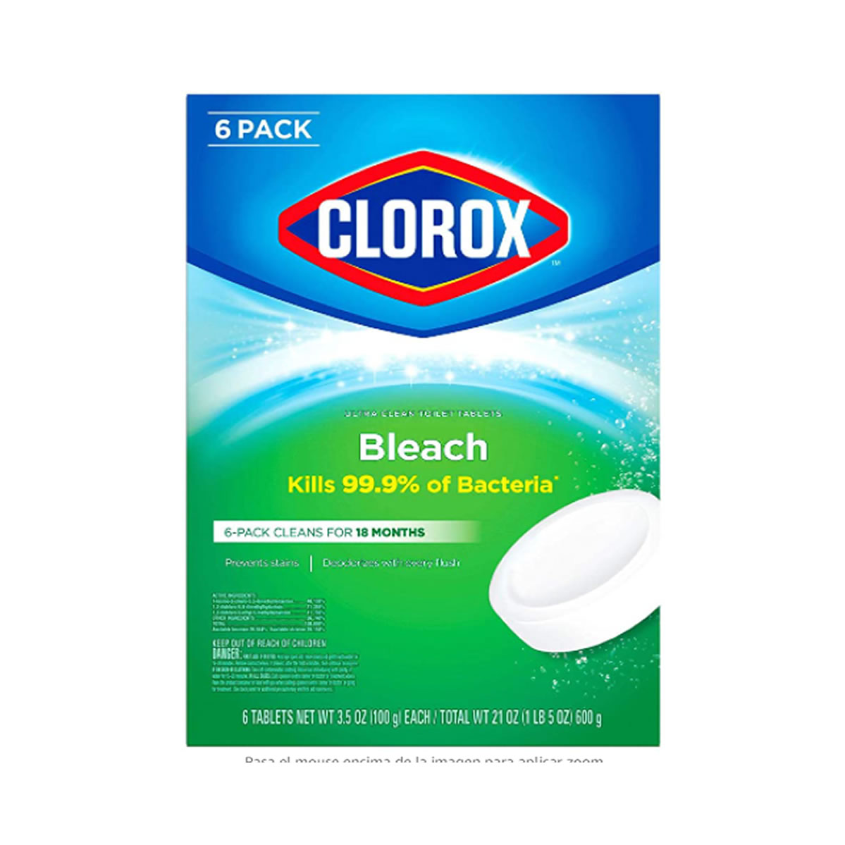 Clorox Pastillas para Inodoro 6 piezas de 100 gr.