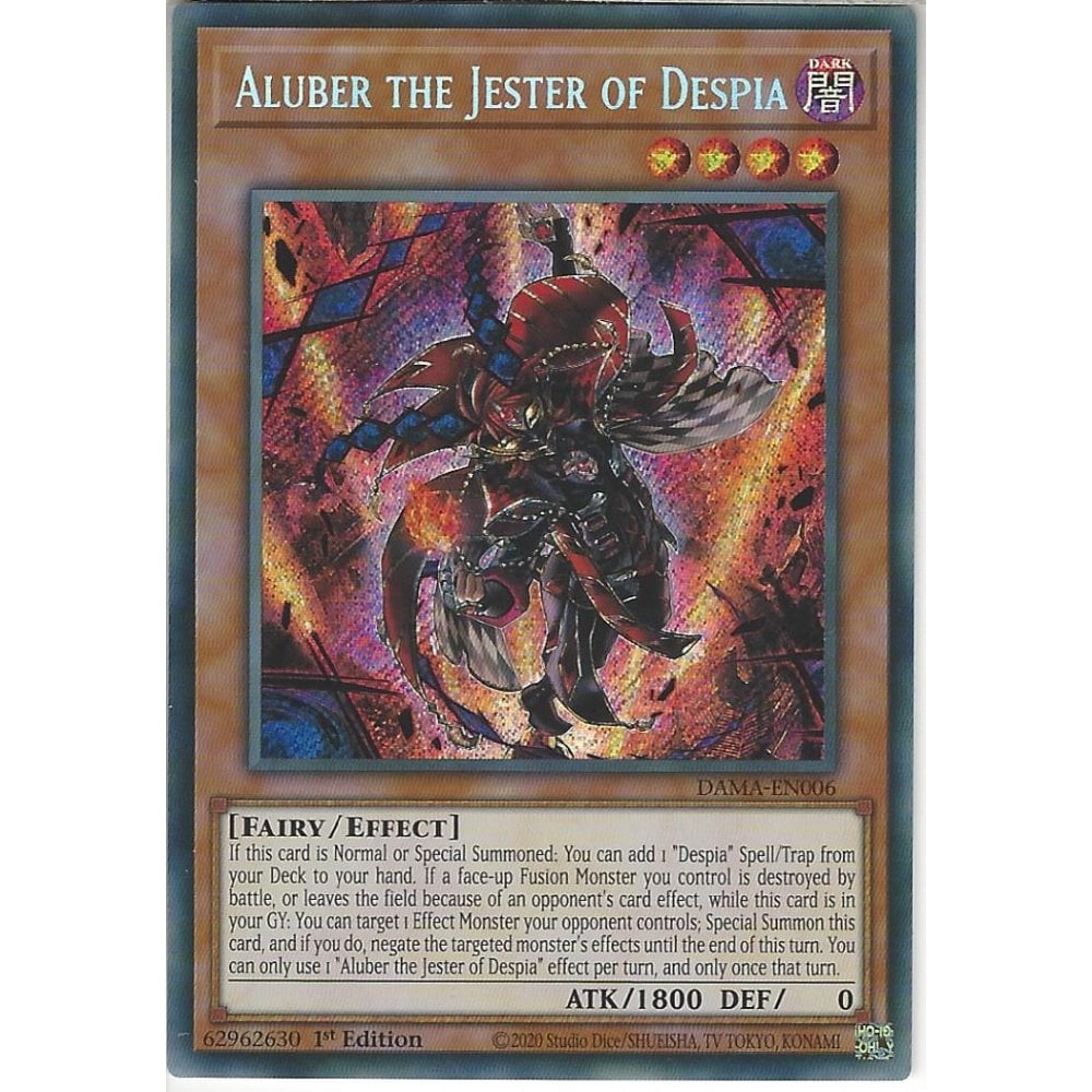 Yugioh Aluber The Jester of Despia Secret Rare DAMA-EN006 - KONAMI