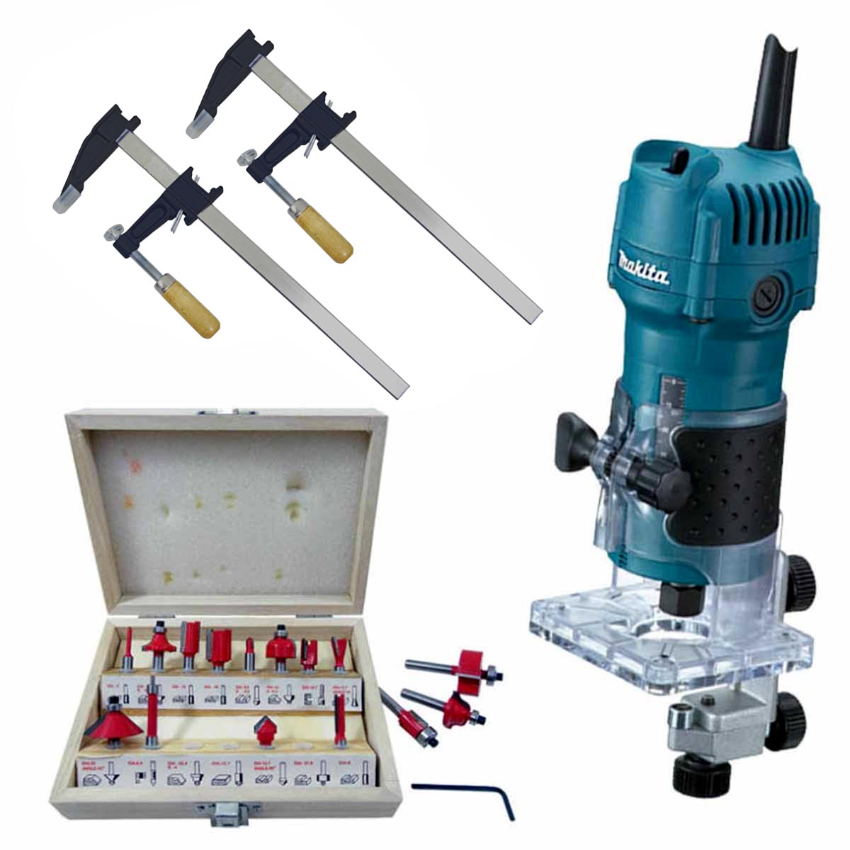 Brocas Router 15 Pzs 2 Sargentos 12 Obi Router Makita 3709