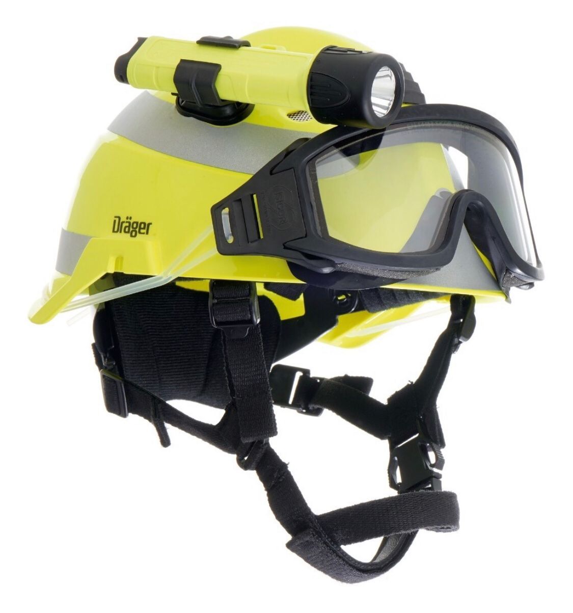 Casco De Rescate Combate Forestal Drager Hps3500 Con Goggles